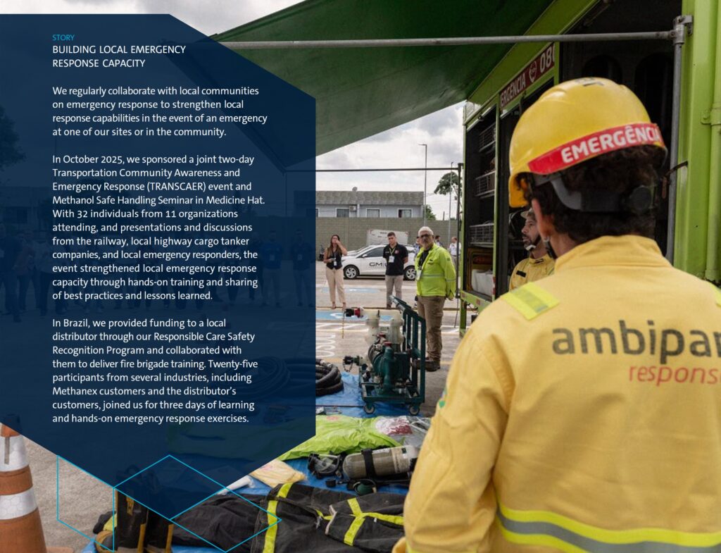 Protecting people and advancing stewardship - Methanex | Methanex